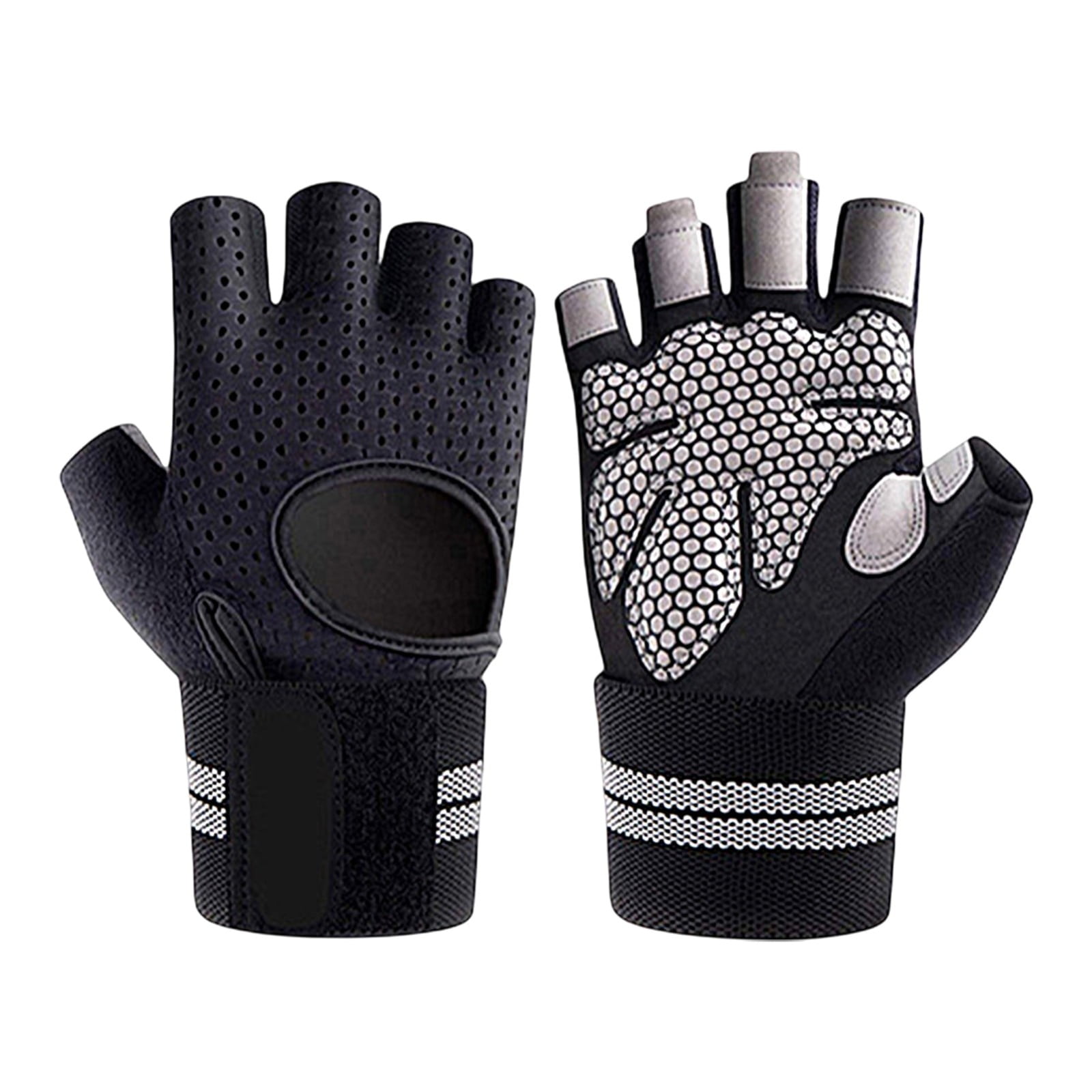 Anti-Slip Gym Gloves | Padded Workout Gloves for Weightlifting ...