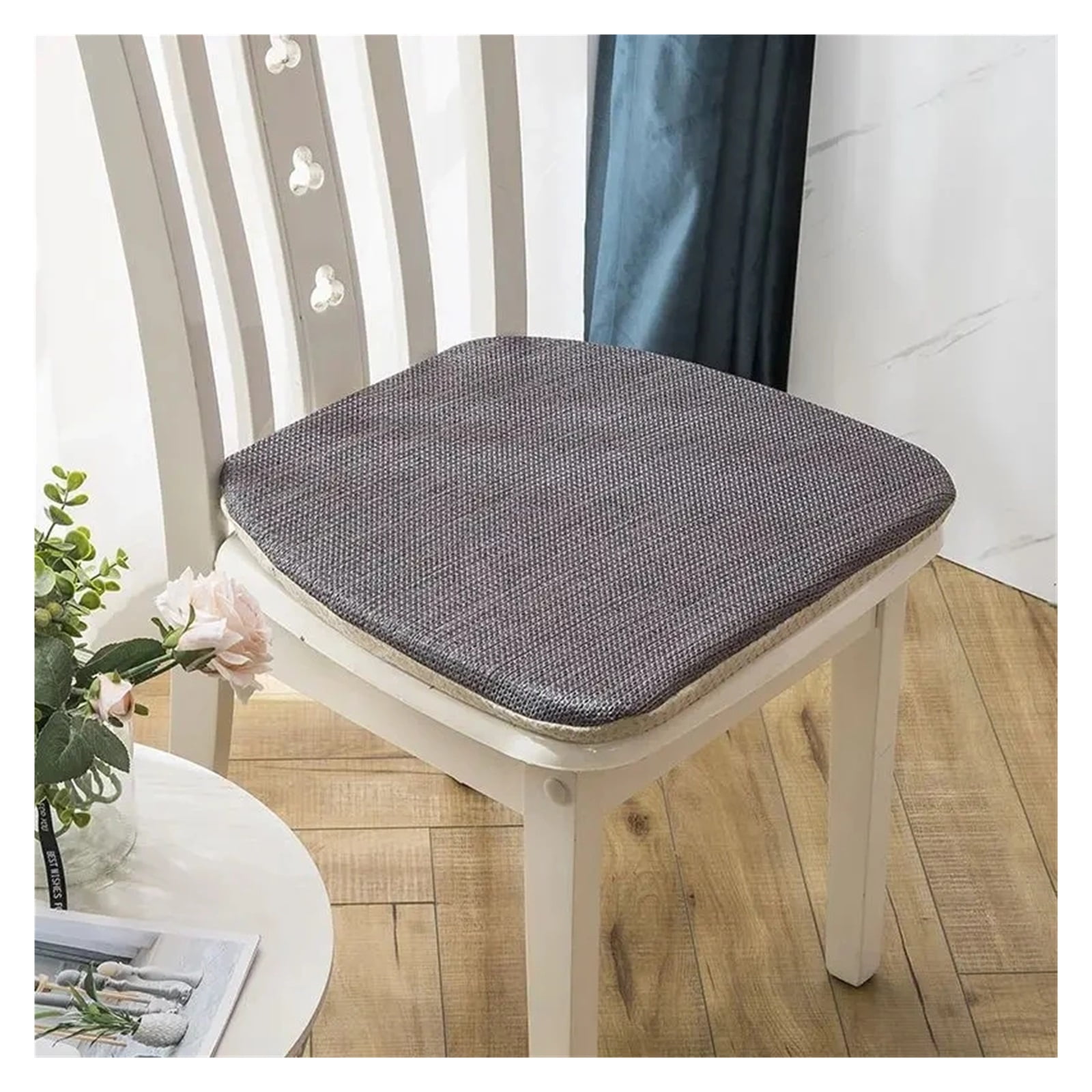 Anti Slip Horseshoe Shaped Dining Chair Mat Solid Color Thickened ...