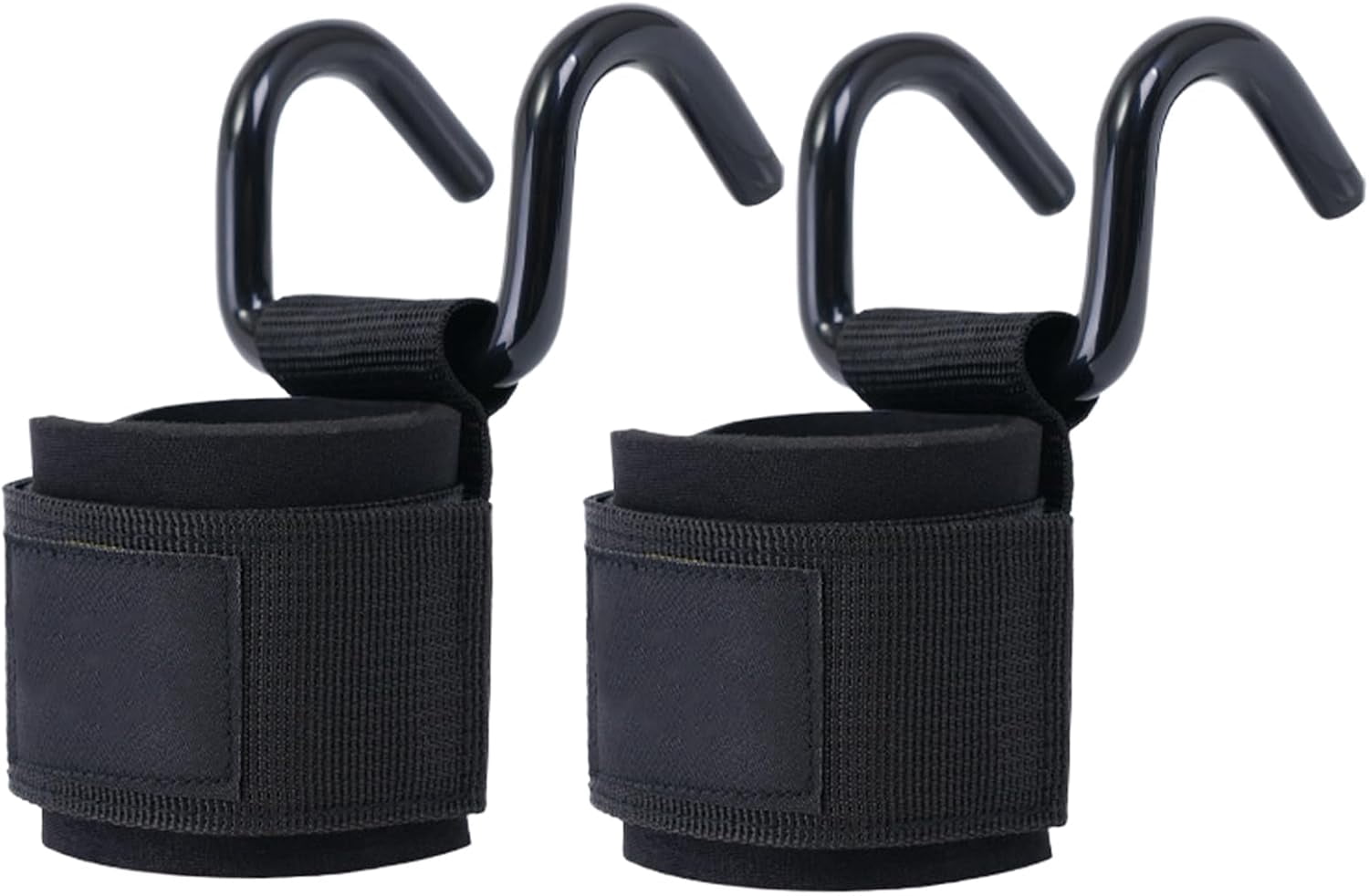 Anti Slip Lifting Hooks with Adjustable Wrist Straps, Heavy Duty Steel ...
