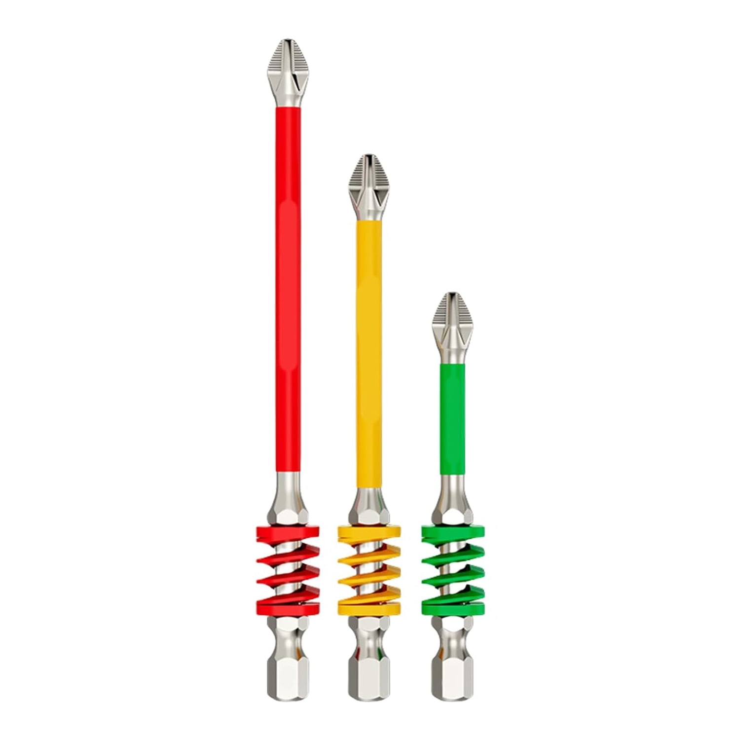 Anti-Slip Magnetic Phillips Bit with Spring, Spring Impact Non-slip ...