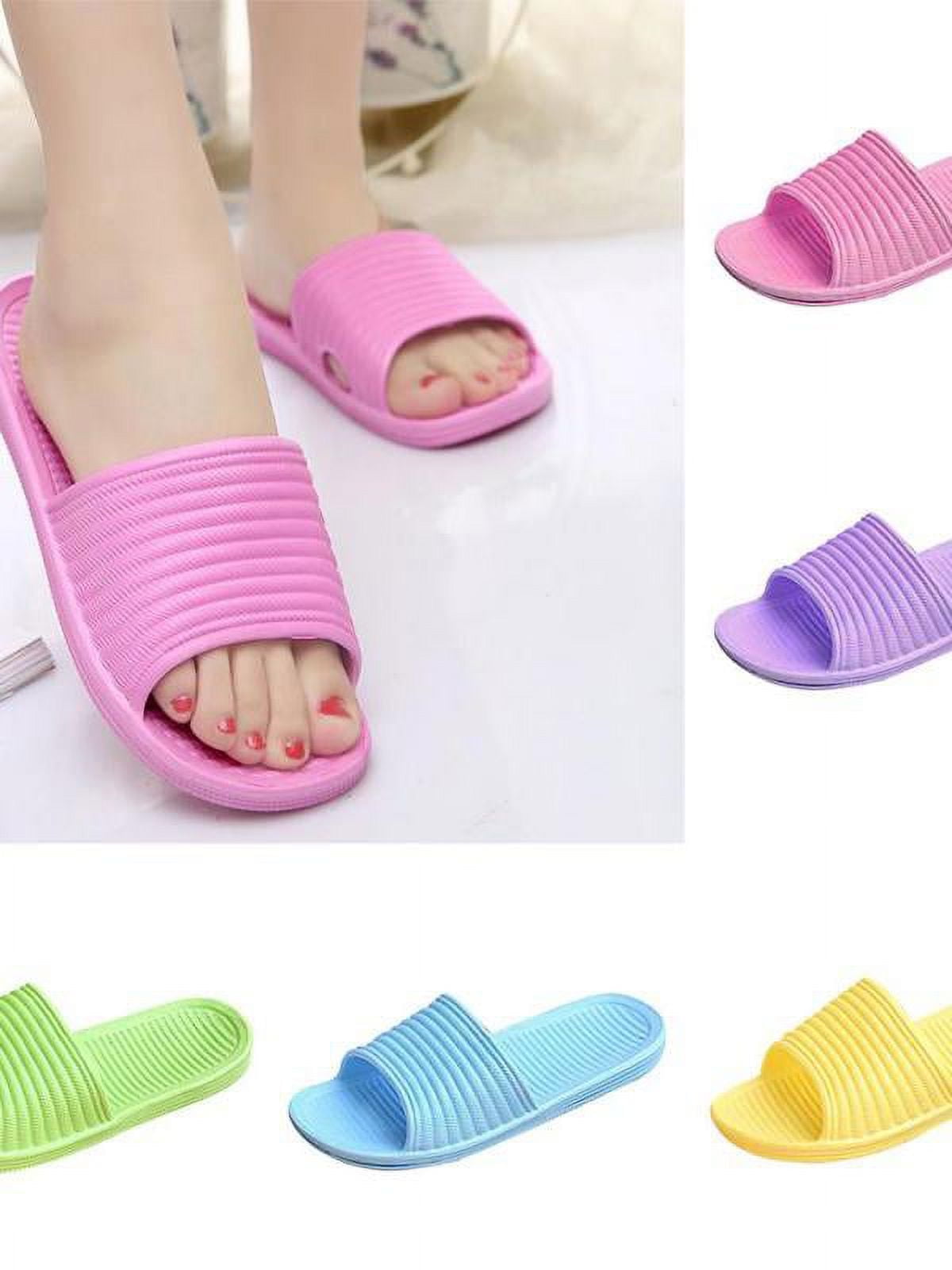 Anti-Slip Massage Shower Spa Bath Pool Gym Slides Flip Flop Open Toe ...