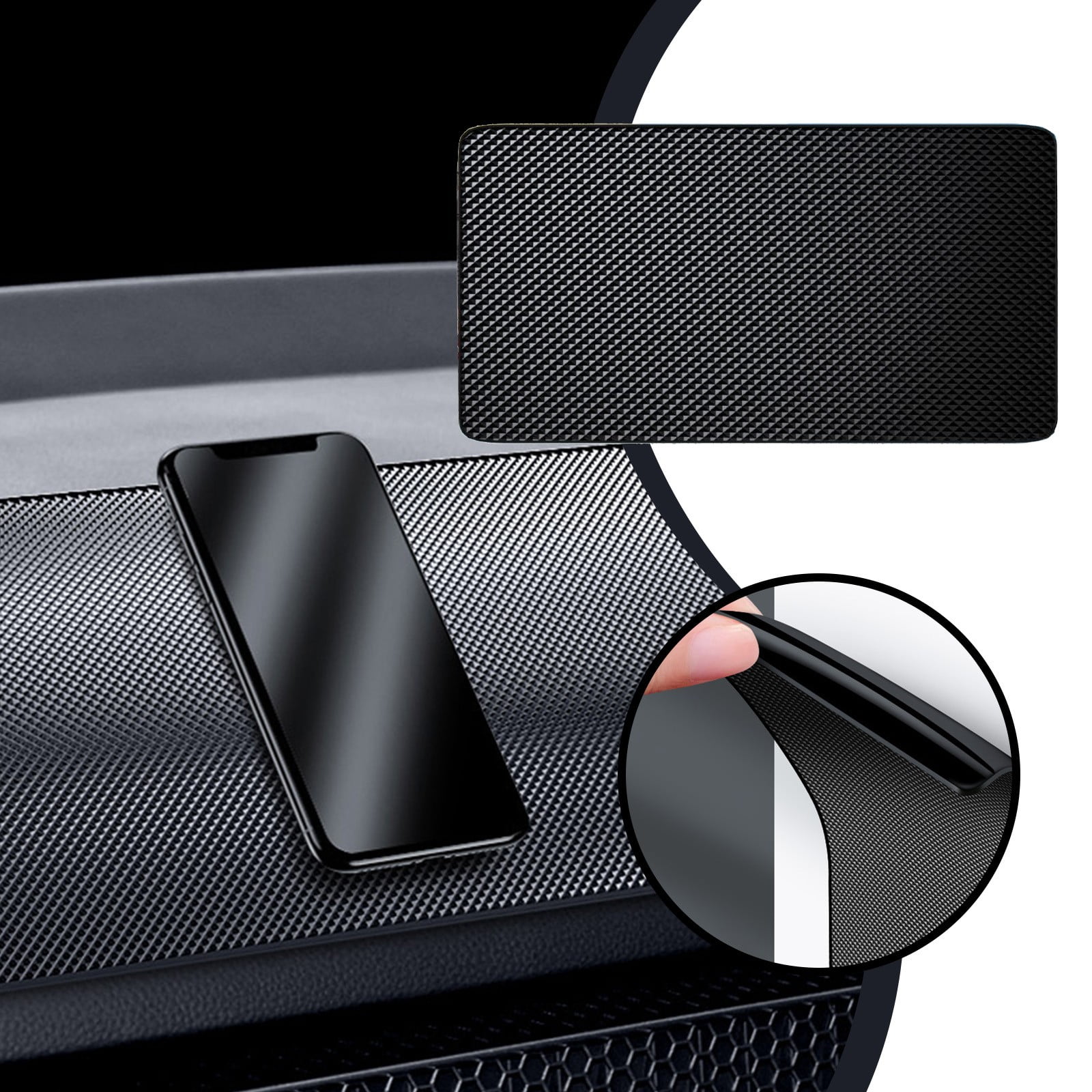 ESULOMP Car Dashboard AntiSlip Rubber Pad,Universal Non-Slip Car ...