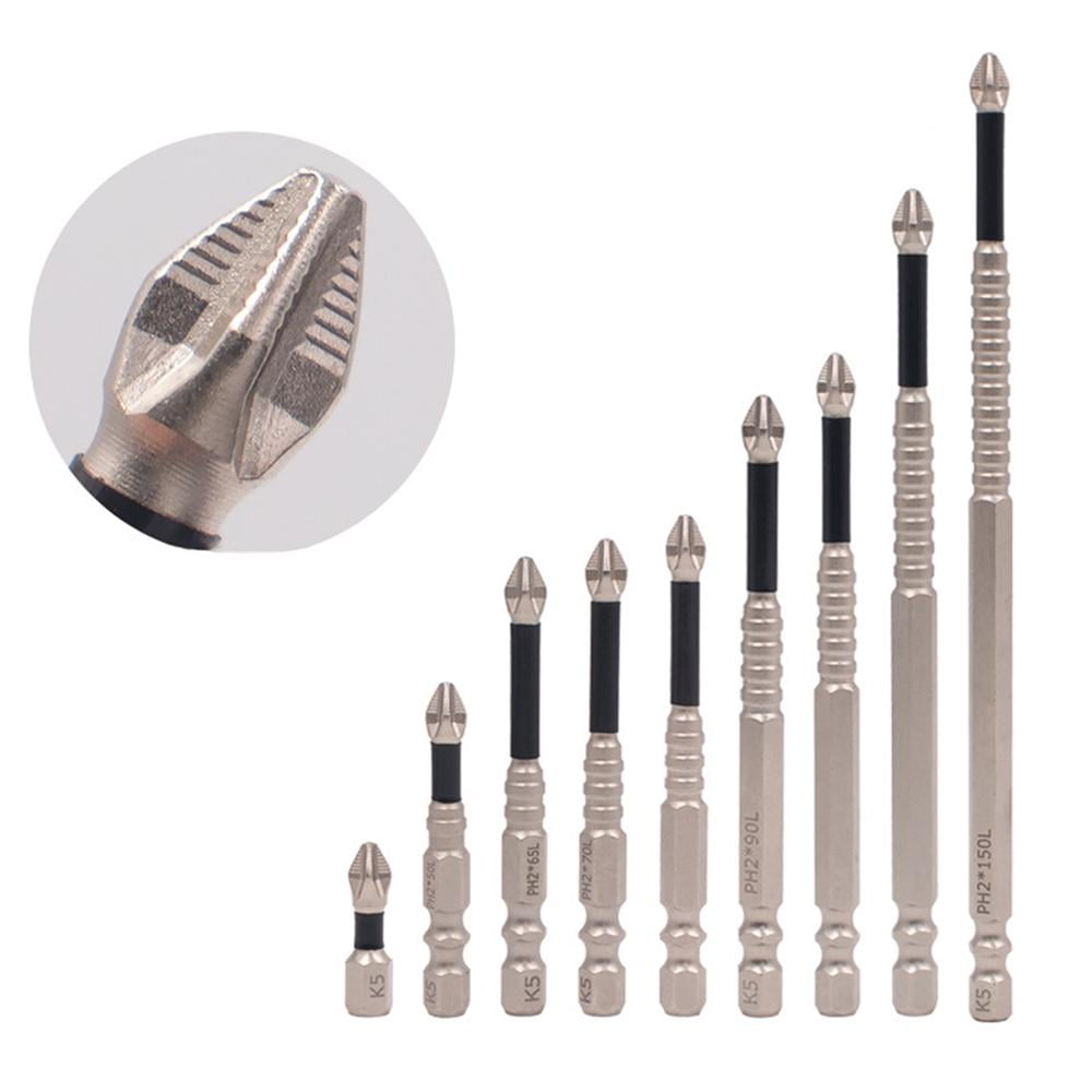 Anti Slip PH2 Impact Driver Bit Set Upgraded Magnetic Screwdriver ...