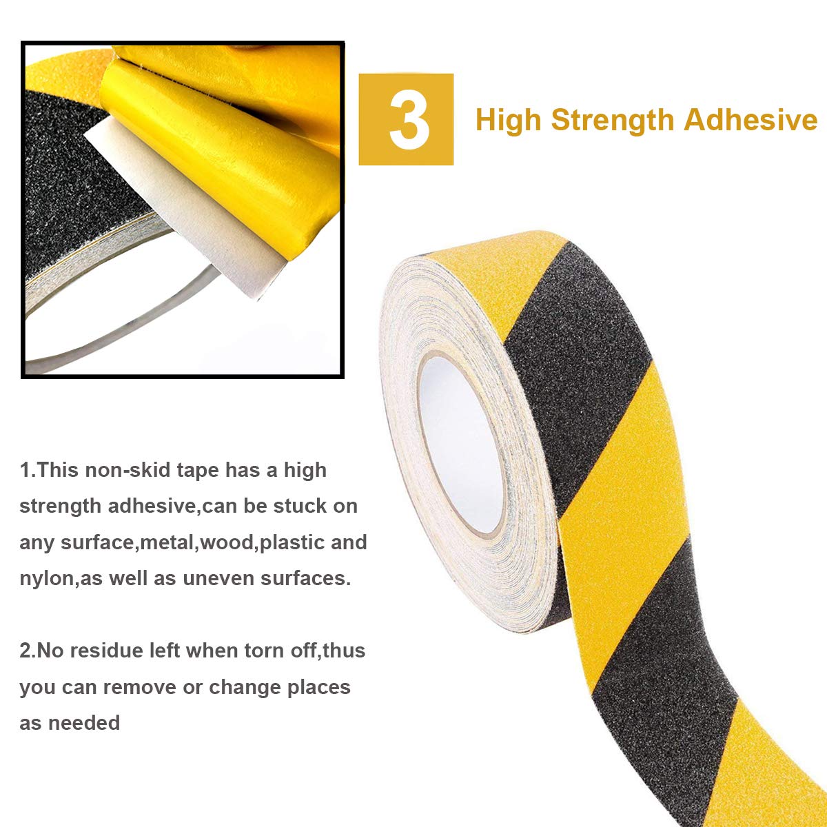 Anti Slip Safety Grip Tape, 1.4 inch x 16.4 feet, Safety Non Slip Tape ...