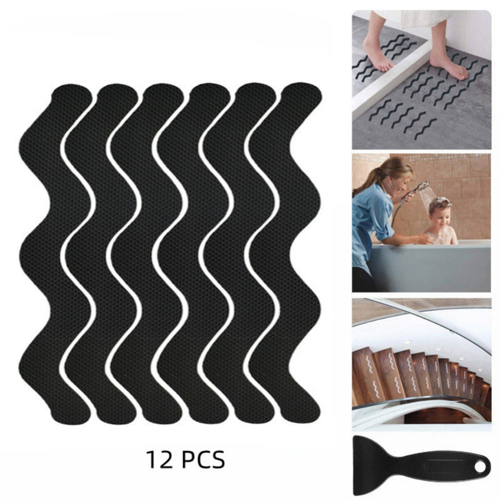 Anti Slip Shower Stickers 12 PCS Safety Bathtub Strips Adhesive Decals ...
