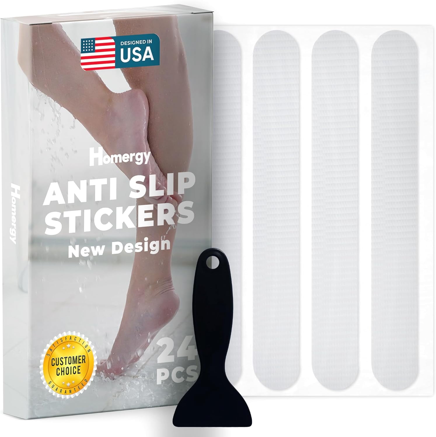 Anti-Slip Shower Stickers - Help Reduce Slipping in Bathtub & Shower ...