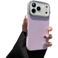 Anti-Slip Solid Color Camera Protect Phone Case for iPhone (Purple ...