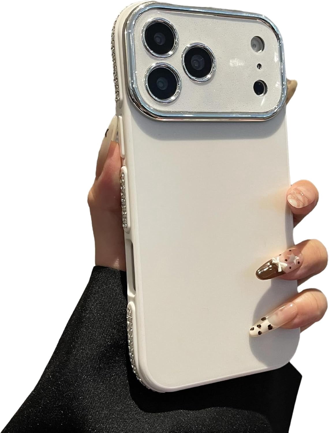 Anti-Slip Solid Color Camera Protect Phone Case for iPhone (White ...