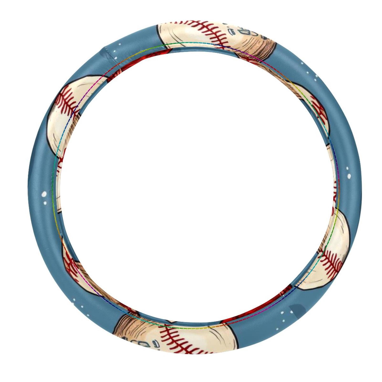 Anti-Slip Steering Wheel Cover, Baseballs Painting Power Steering Wheel ...