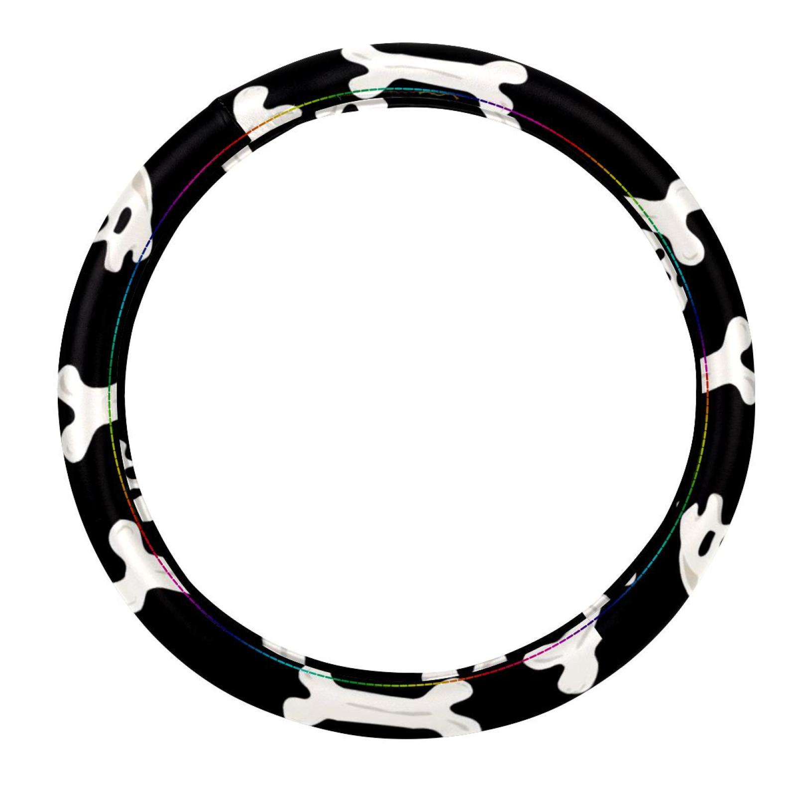 Anti-Slip Steering Wheel Cover, Dog Bones White Power Steering Wheel ...
