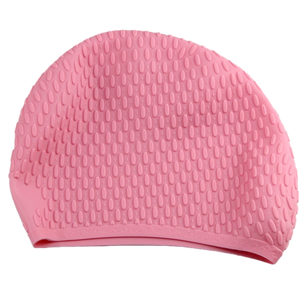 Anti-Slip Stretchy Swim Cap Ladies Big Drop swim cap Comfortable long ...