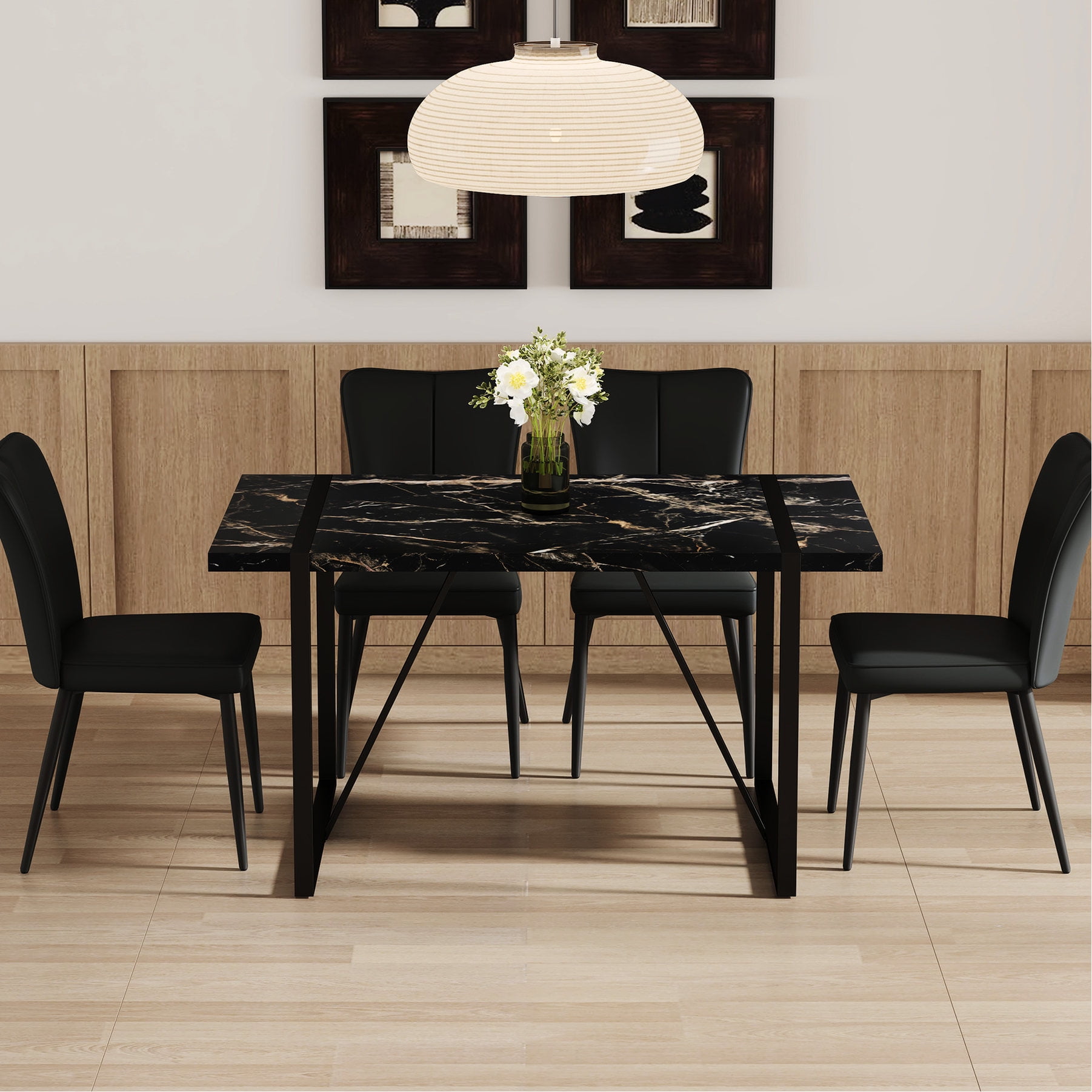 Anti - Slip Table Feet - Easy - to - Assemble Design - Dining Set for ...