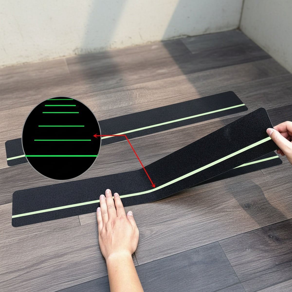 Anti Slip Traction Treads with Glow in The Dark Stripe, Best Grip Tape ...