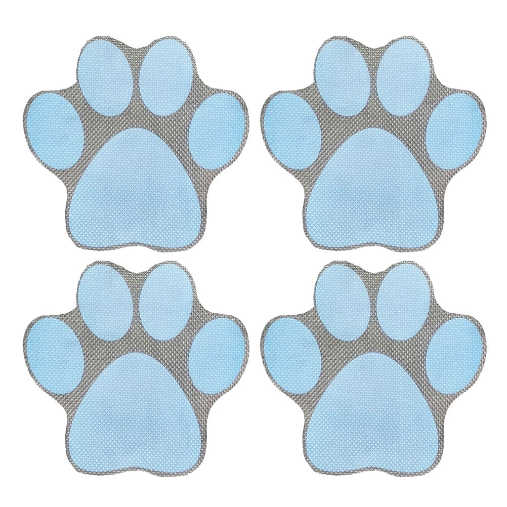 Anti-Slip Tub Stickers, 4PCS Dog Footprint Stickers Cartoon Bathtub ...