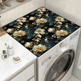 Anti-Slip Washer or Dryer Top Mat Covers, 23.6" x 23.6" Flower Design ...