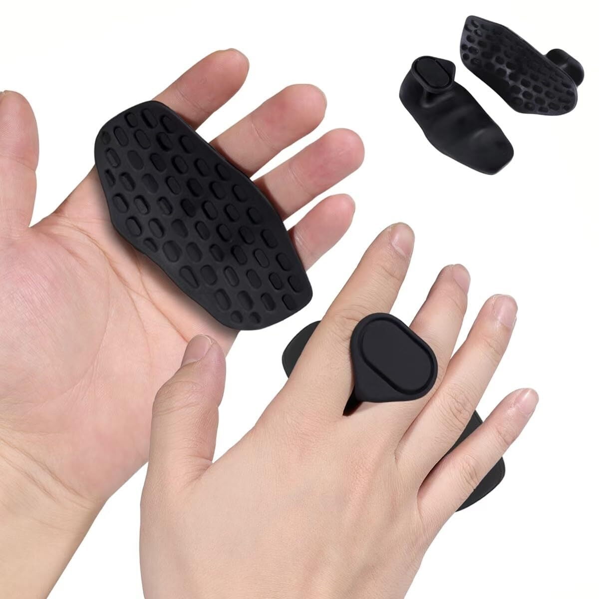 Anti-Slip Workout Grips - Ergonomic Rubber Hand Protector Gloves for ...