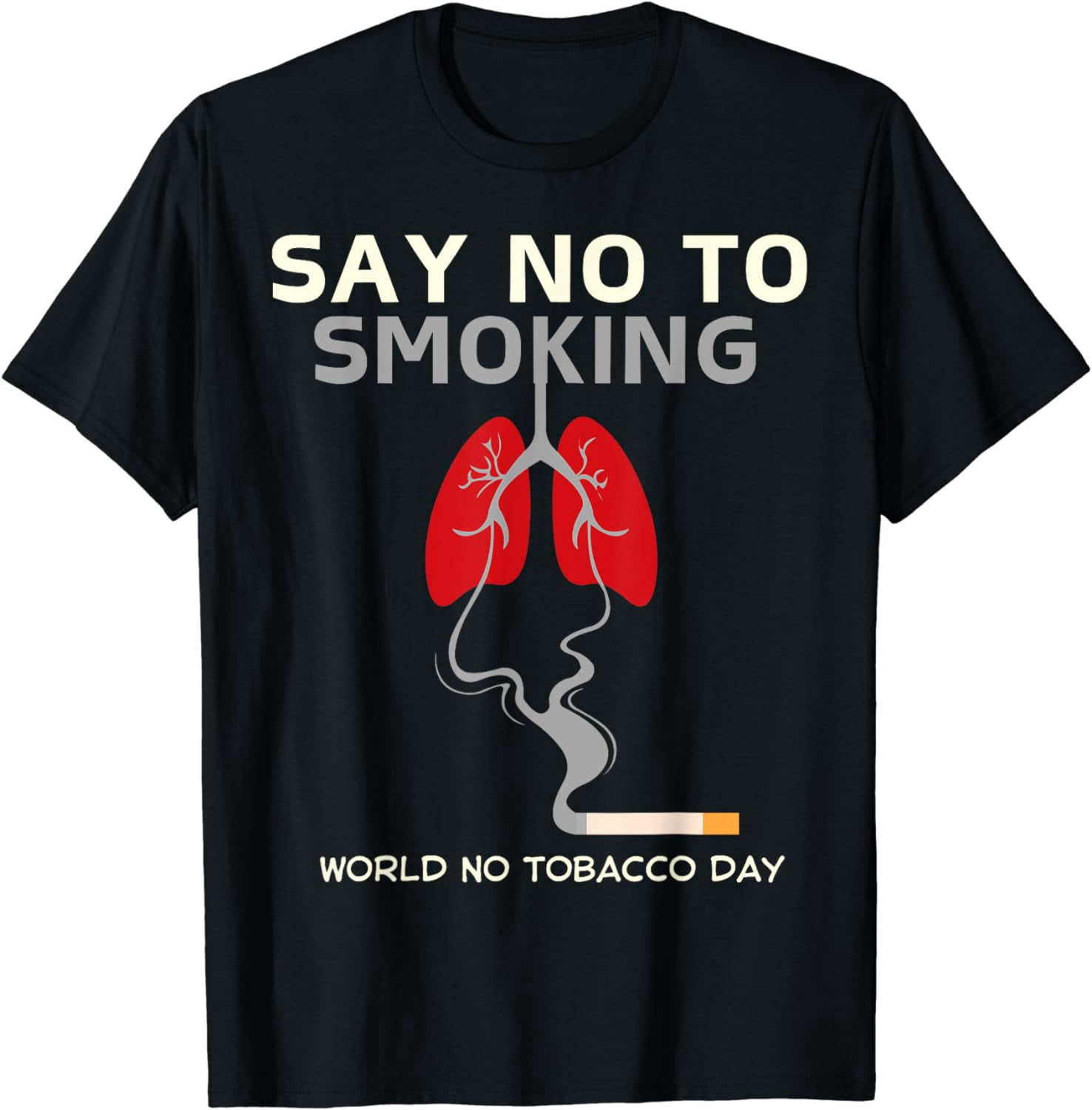 Anti-Smoking Say No To Smoking World No Tobacco Day T-Shirt - Walmart.com