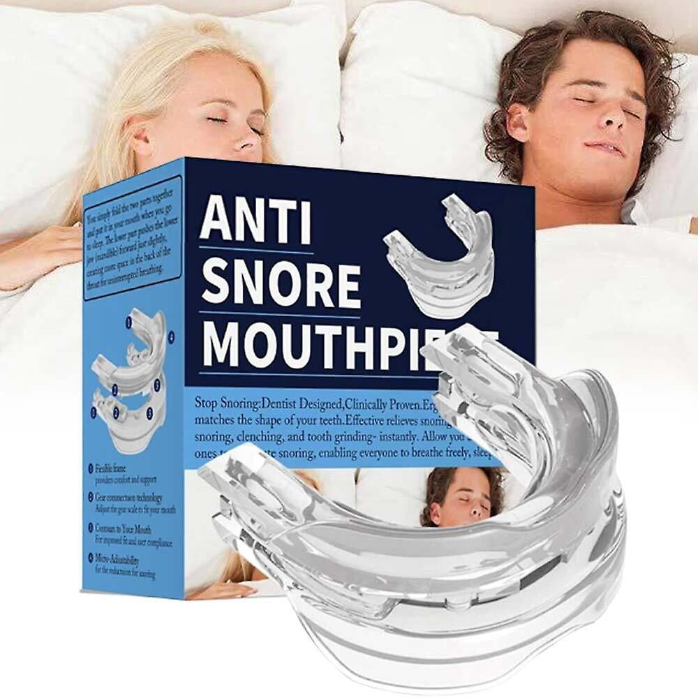 Anti Snore 6 Spring Mouth Piece Guard Relief Apnea Snoring Grinding ...