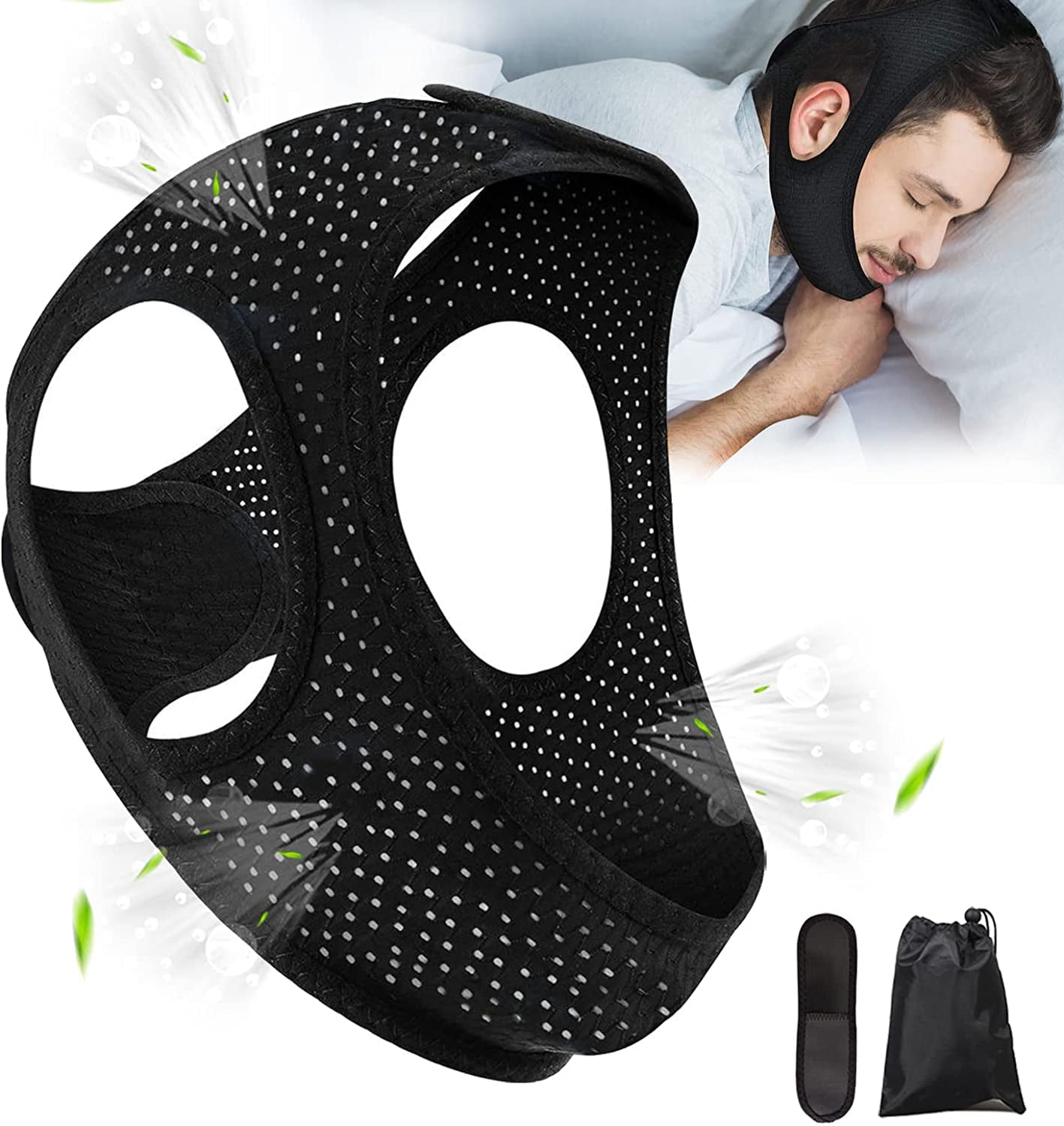 Anti Snore Chin Strap - Breathable Chin Strap Snoring Solution ...