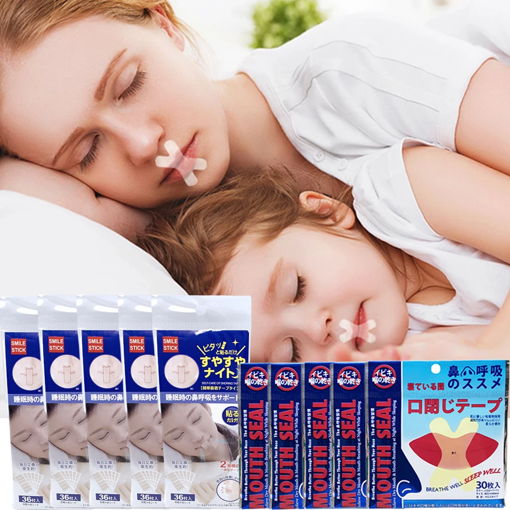 Anti Snoring Mouth Tape Sleep Aid Breathing Stopper Nose HealthCare Sticker Better Breath Nasal ...