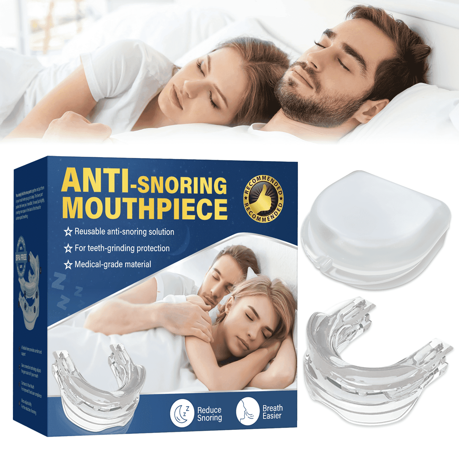 MGDYSS Anti-Snoring Mouthpiece, Adjustable Snoring Solution ...