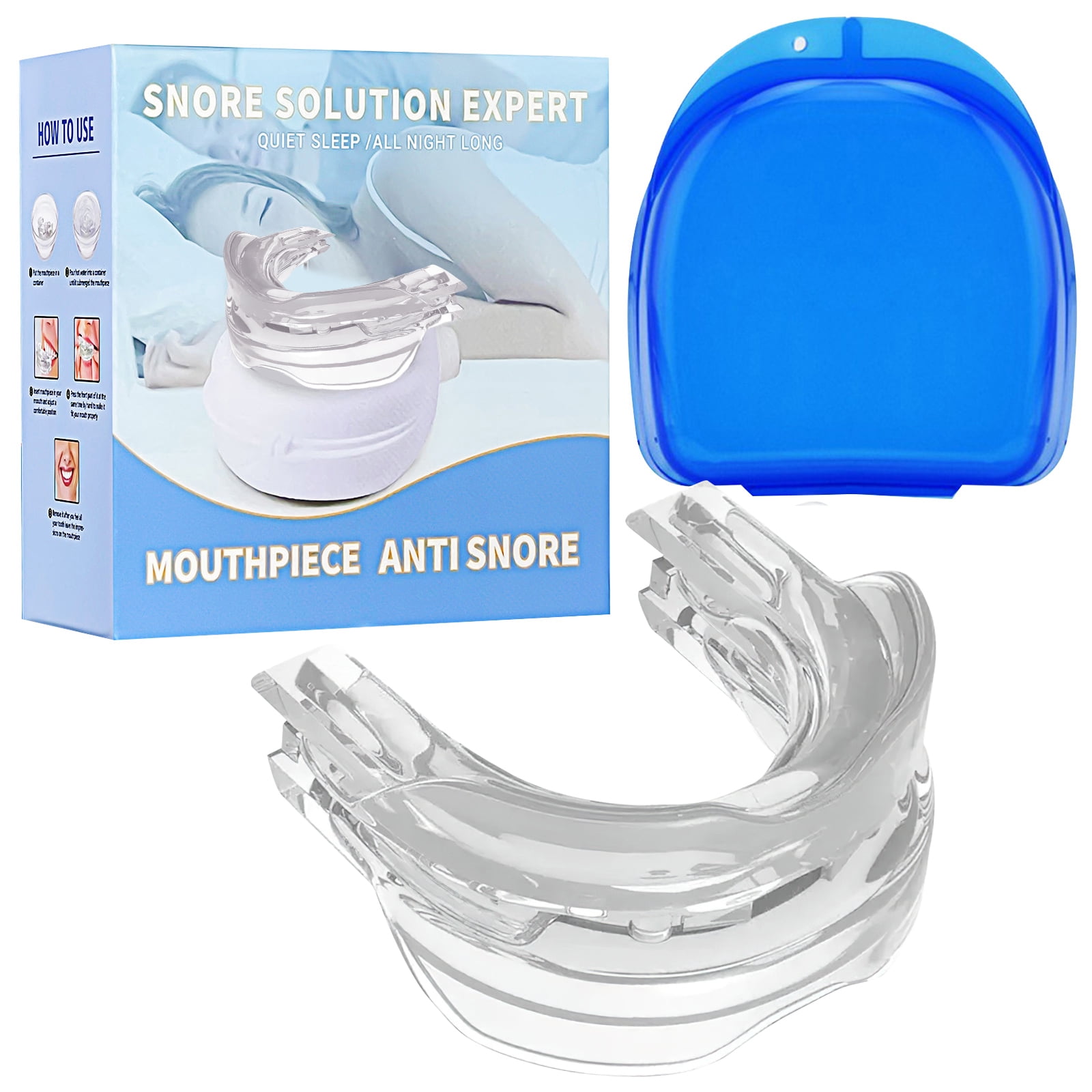 Anti-Snoring Mouthpiece - Anti-Snoring Mouth Guard, Snoring Solution Adjustable Mouth Guard ...