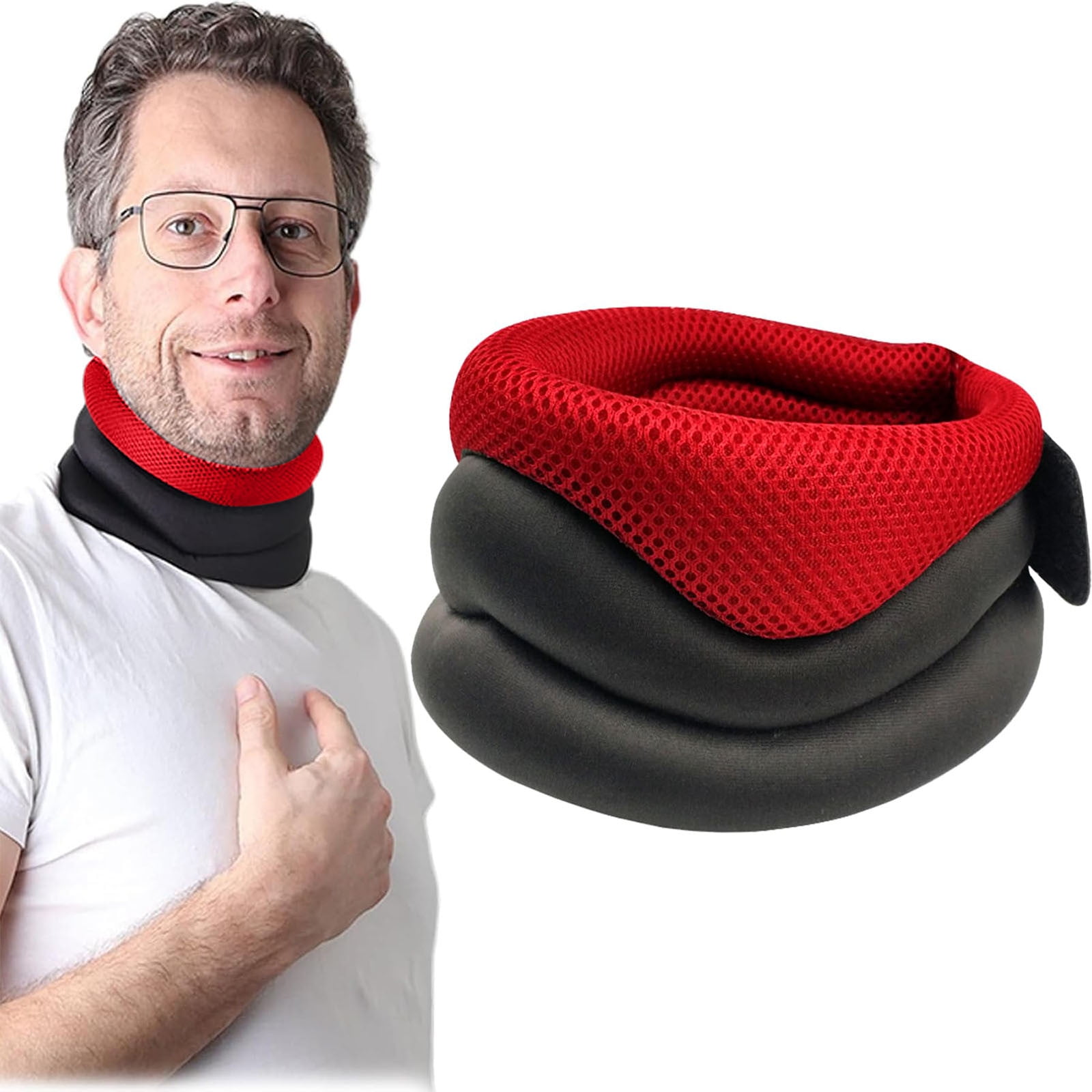 Anti-Snoring Neck Brace for Sleeping - Adjustable Soft Foam Cervical ...