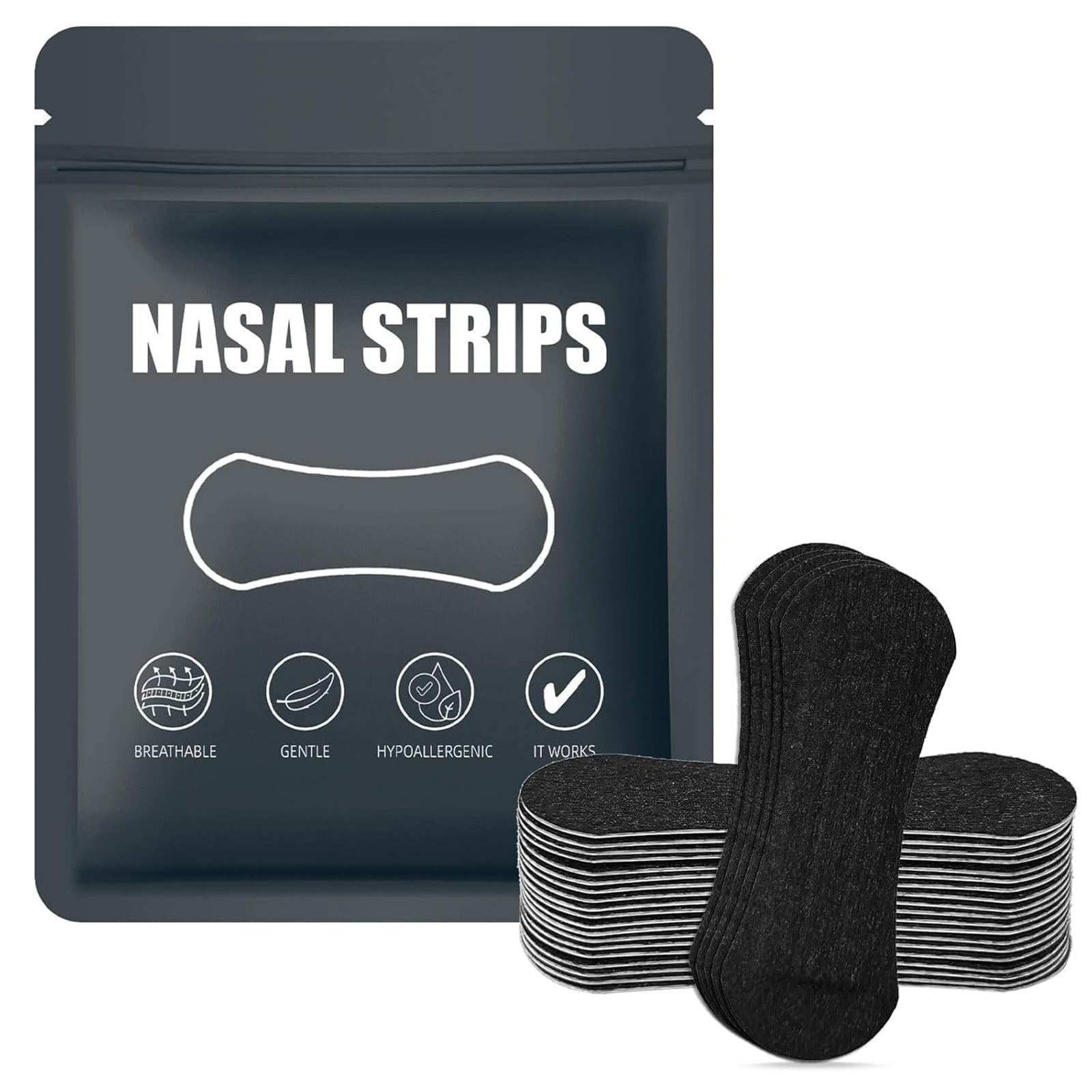 Anti Snoring Nose Strips For Breathing (60 Count) Athletic Nasal Strips ...