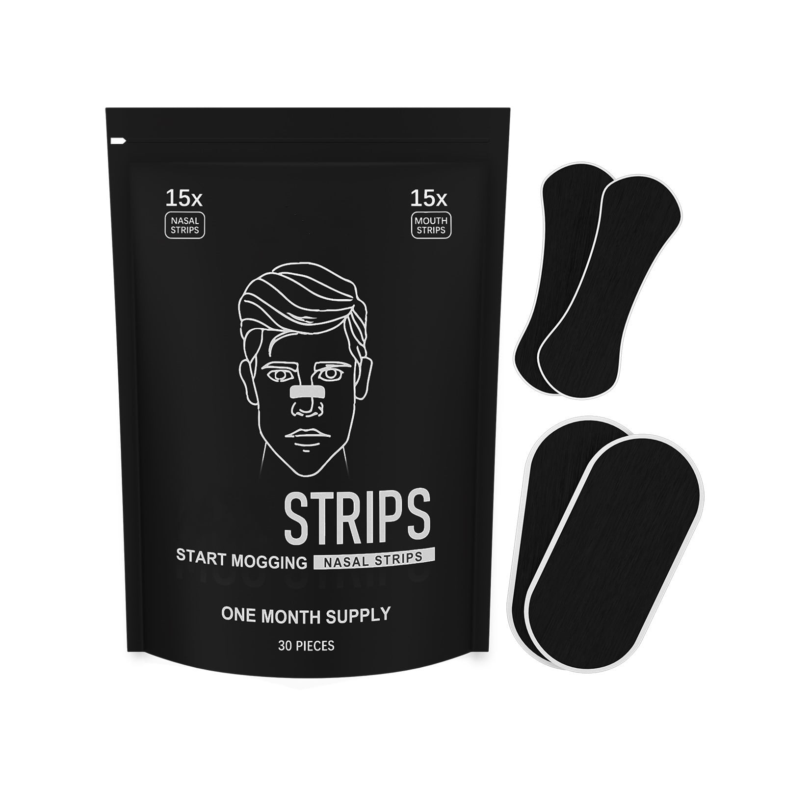 Anti-Snoring Strips Combo Pack - 30 Strips - Latex-Free - Walmart.com