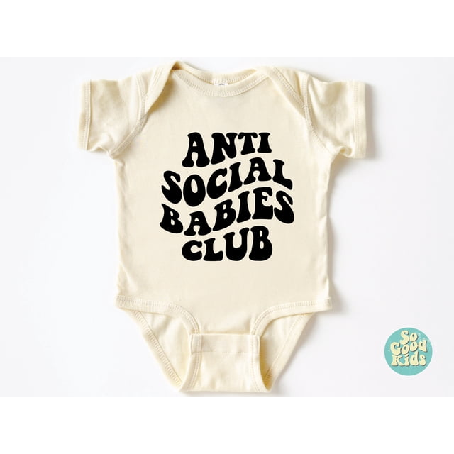 Anti Social Babies Bodysuit, Babies Club Bodysuit, Introvert Babies ...