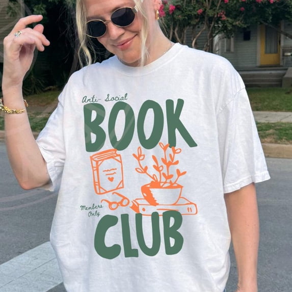 Anti Social Book Club Shirt Antisocial Book Club Bookworm Shirt Book ...