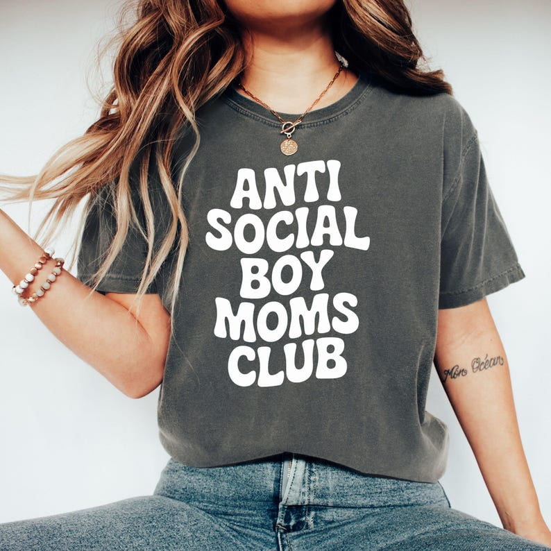 Anti Social Boy Moms Club T-Shirts, Gift For Boy Mom, Mother's Day ...