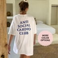 Anti Social Cardio Club Tshirt Gym Graphic Tee Fitness Shirt Workout ...