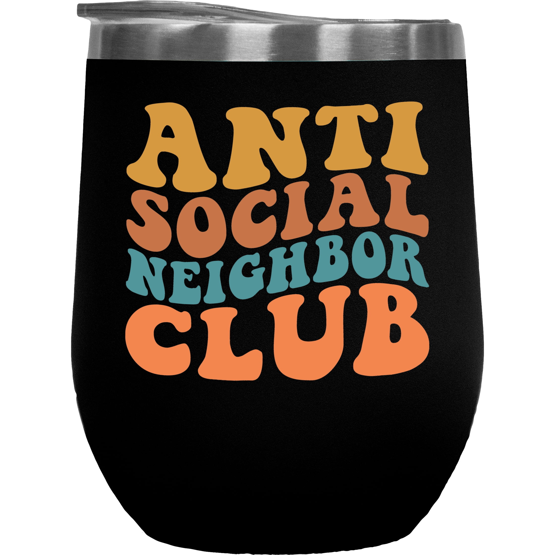 Anti Social Neighbor Club, Group of Introvert Neighbors, Groovy Retro ...