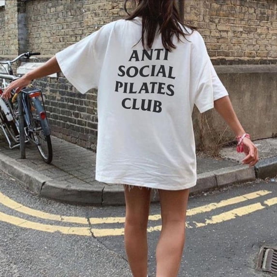 Anti Social Pilates Club Tee Pilates Tshirt Funny Reformer Shirt ...