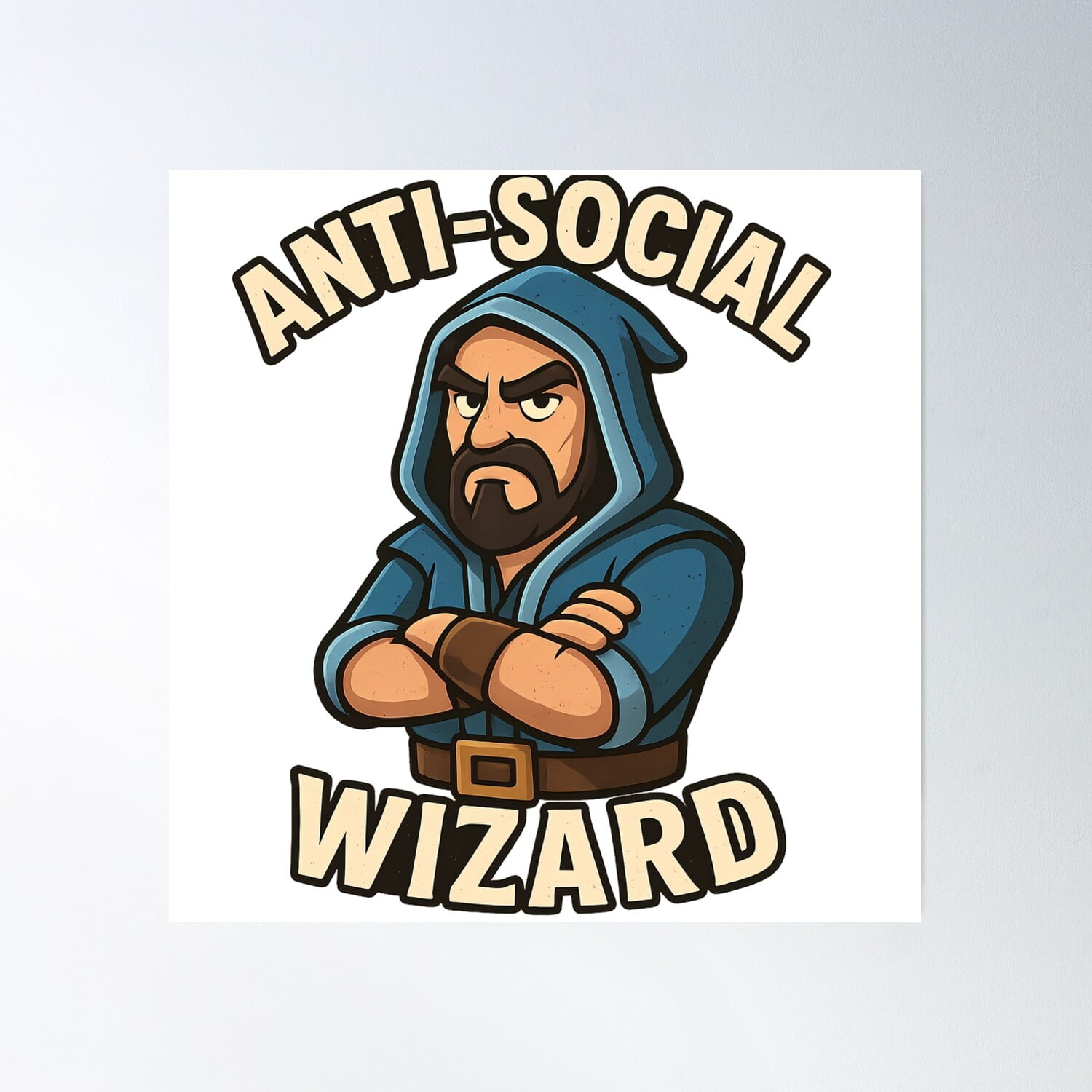 Anti-Social Wizard Vibes Poster Wall Art, Modern Wall Decor, 24x24 ...