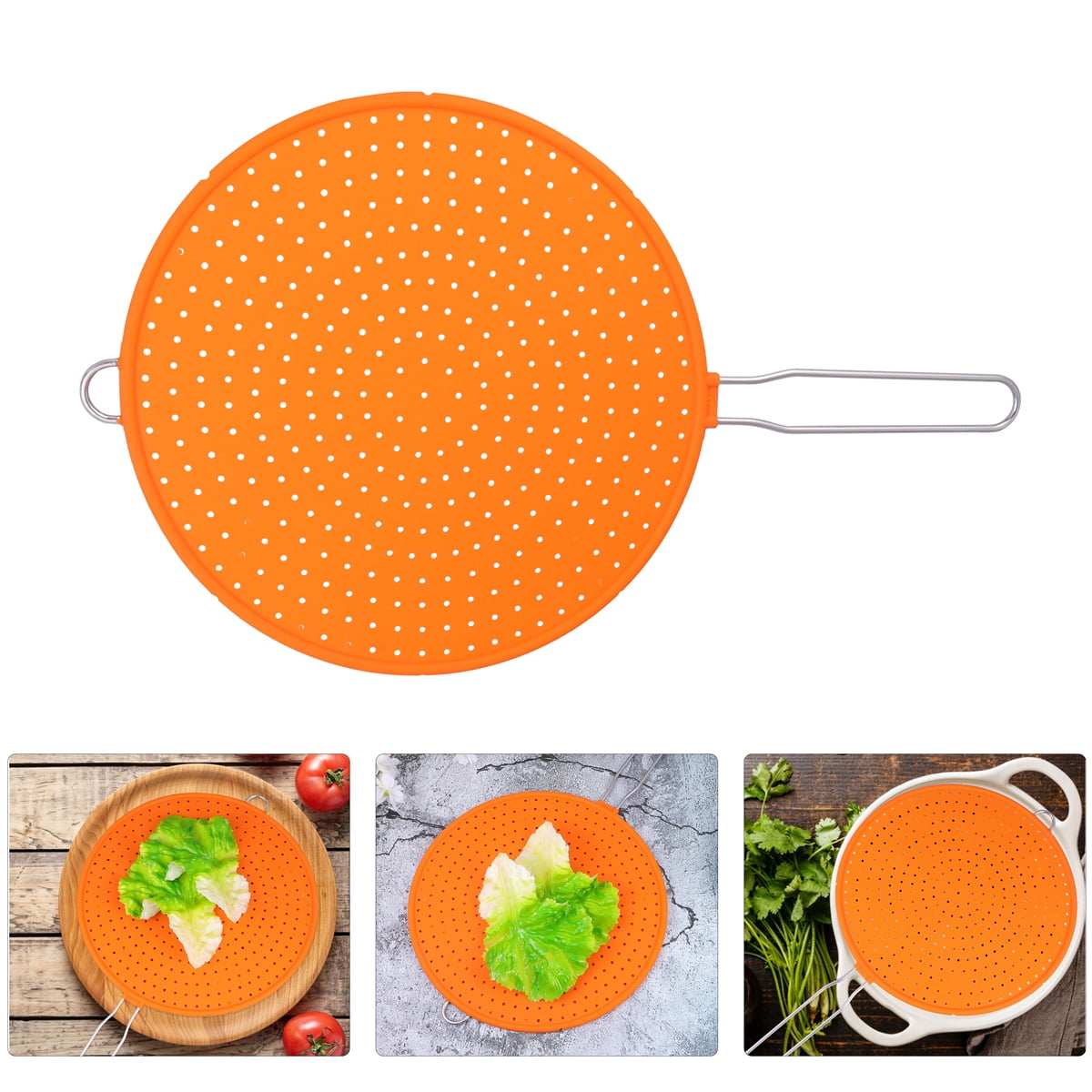 Anti Spill Lid Cover Silicone Oil Splatter Guard Kitchen Supplies ...