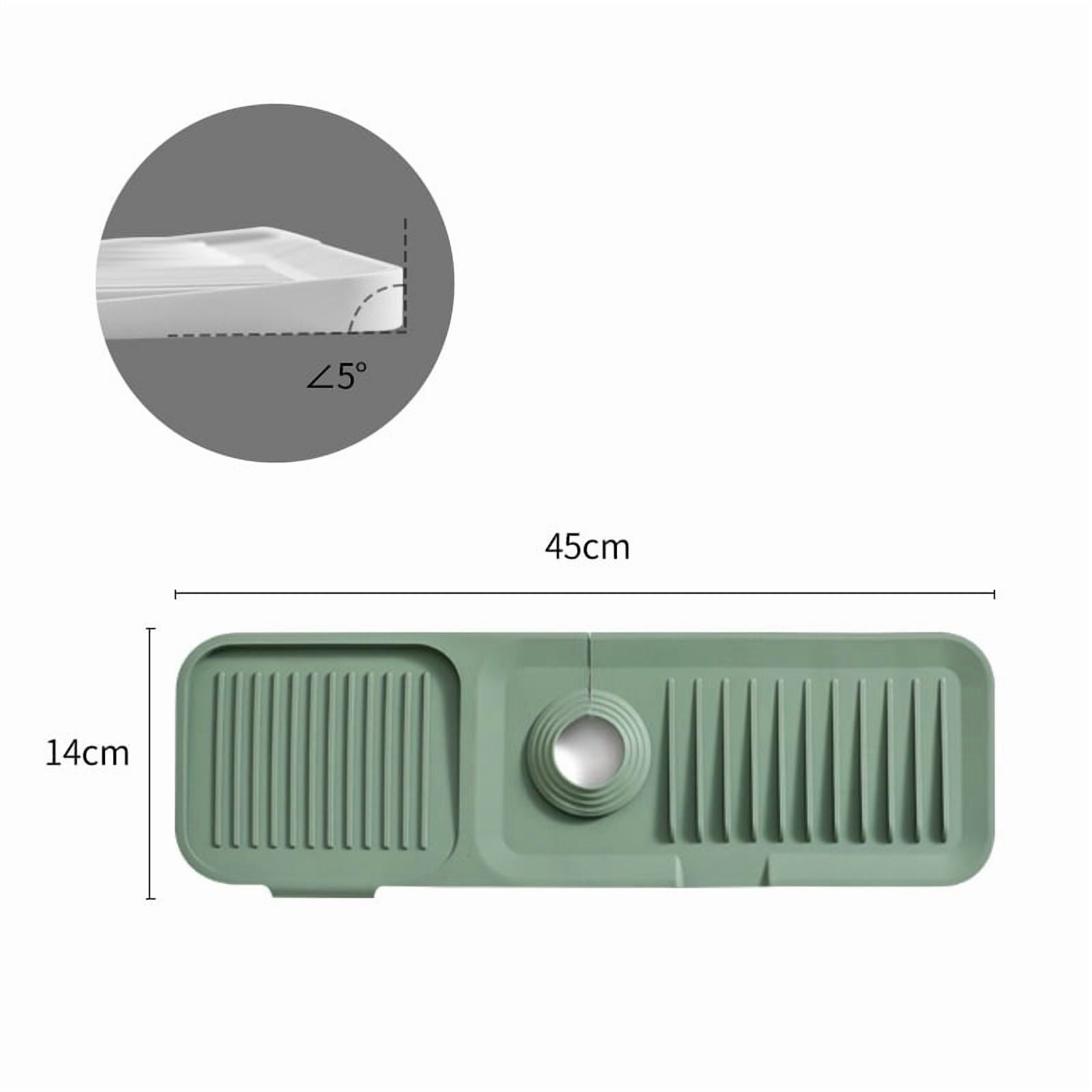 Anti-Splash Silicone Drain Mat for Faucets - 45x14cm Kitchen Sink ...