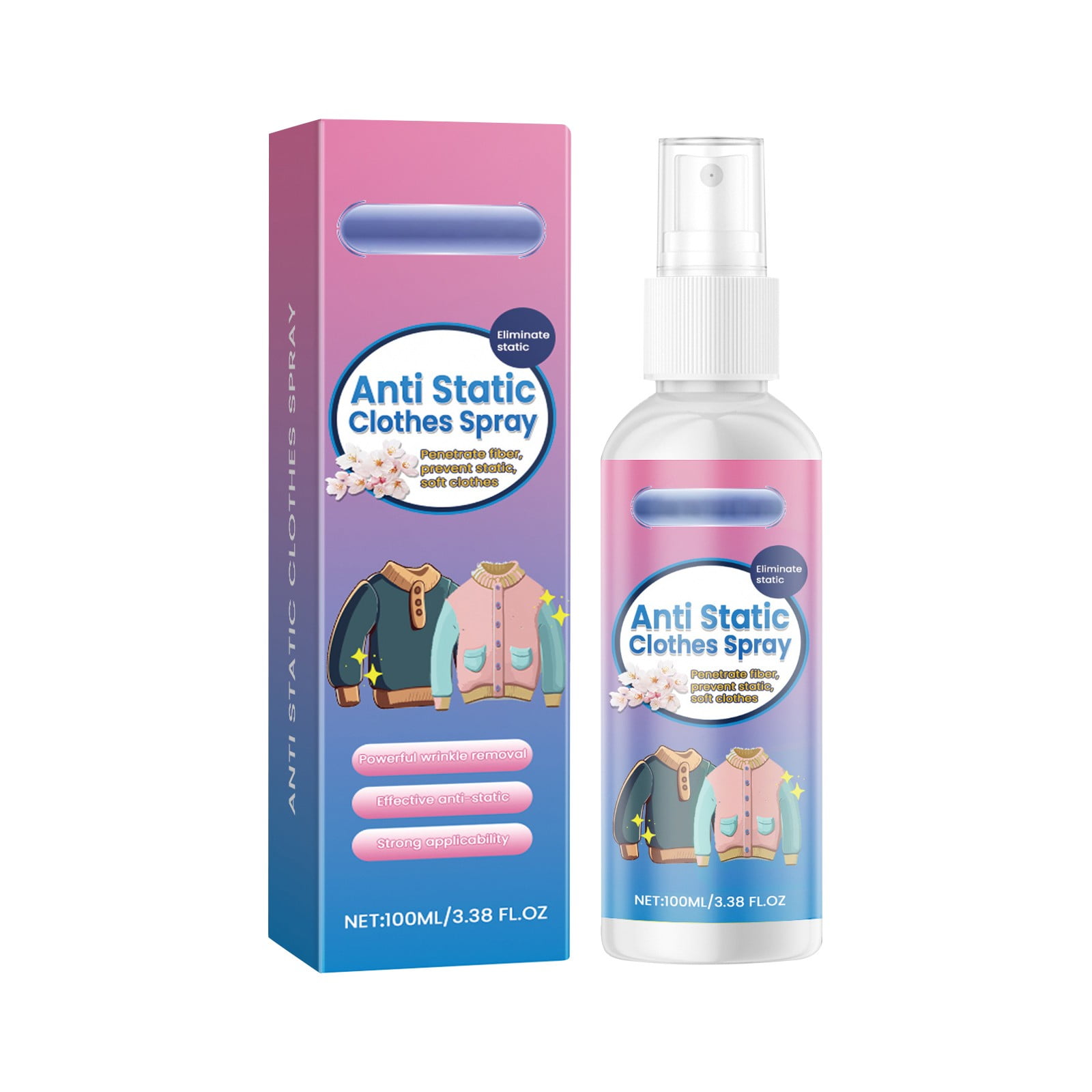 Anti Static Clothes Spray, Wrinkle Reducing Soft Comfort, 1 Pack 3.4 fl ...