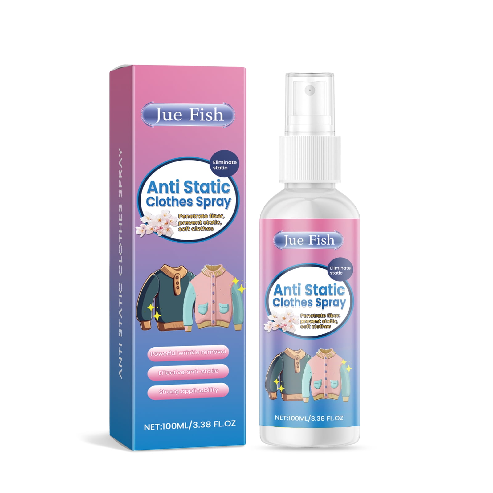 Anti-Static Clothing Spray, Reduces Static and Wrinkles for Soft ...