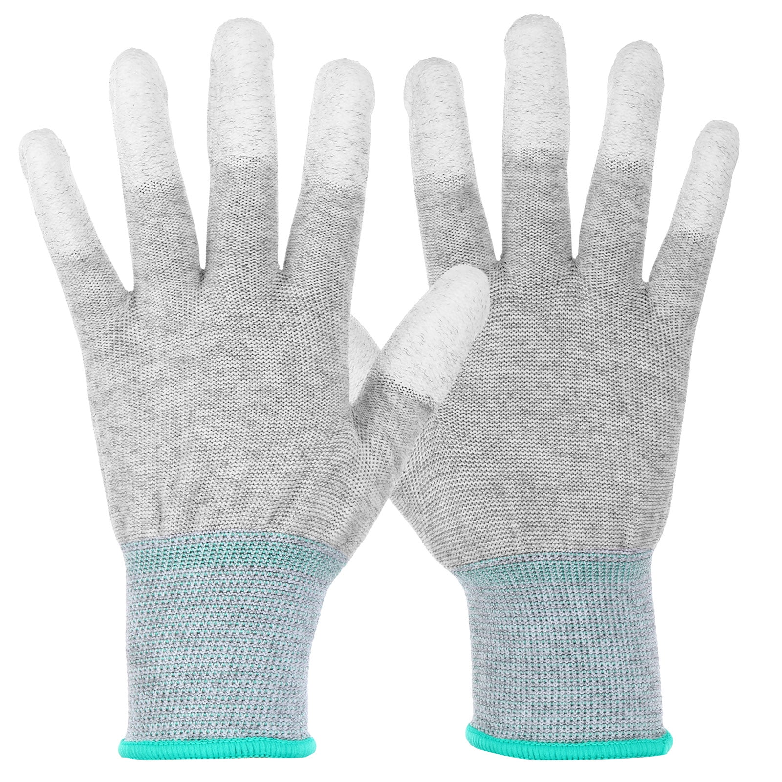 Anti Static Gloves ESD Work Gloves PU Coated Fingertip Carbon Fiber ...