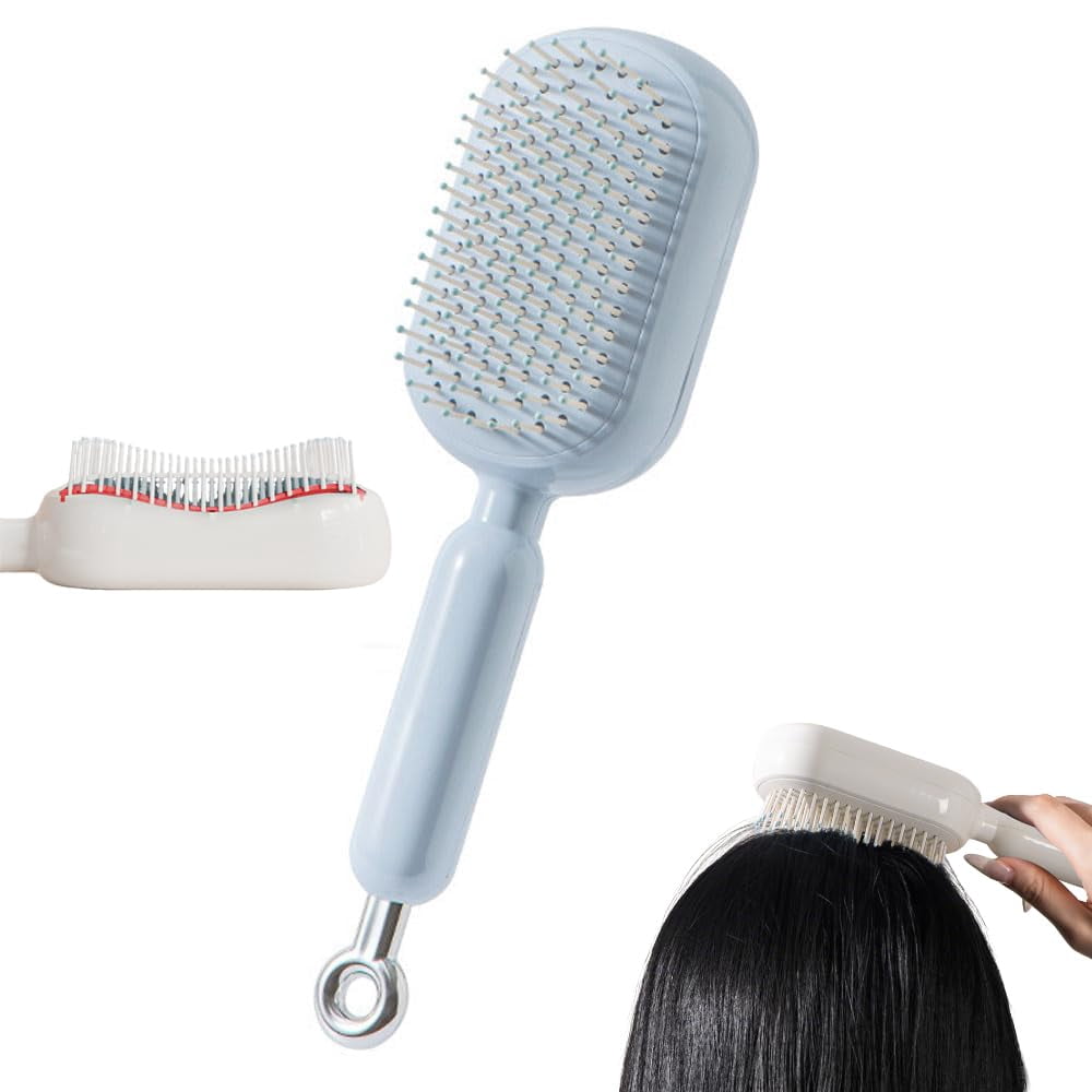 Anti Static Hair Brush,Self Cleaning Hair Brush Retractable,Peel Brush ...