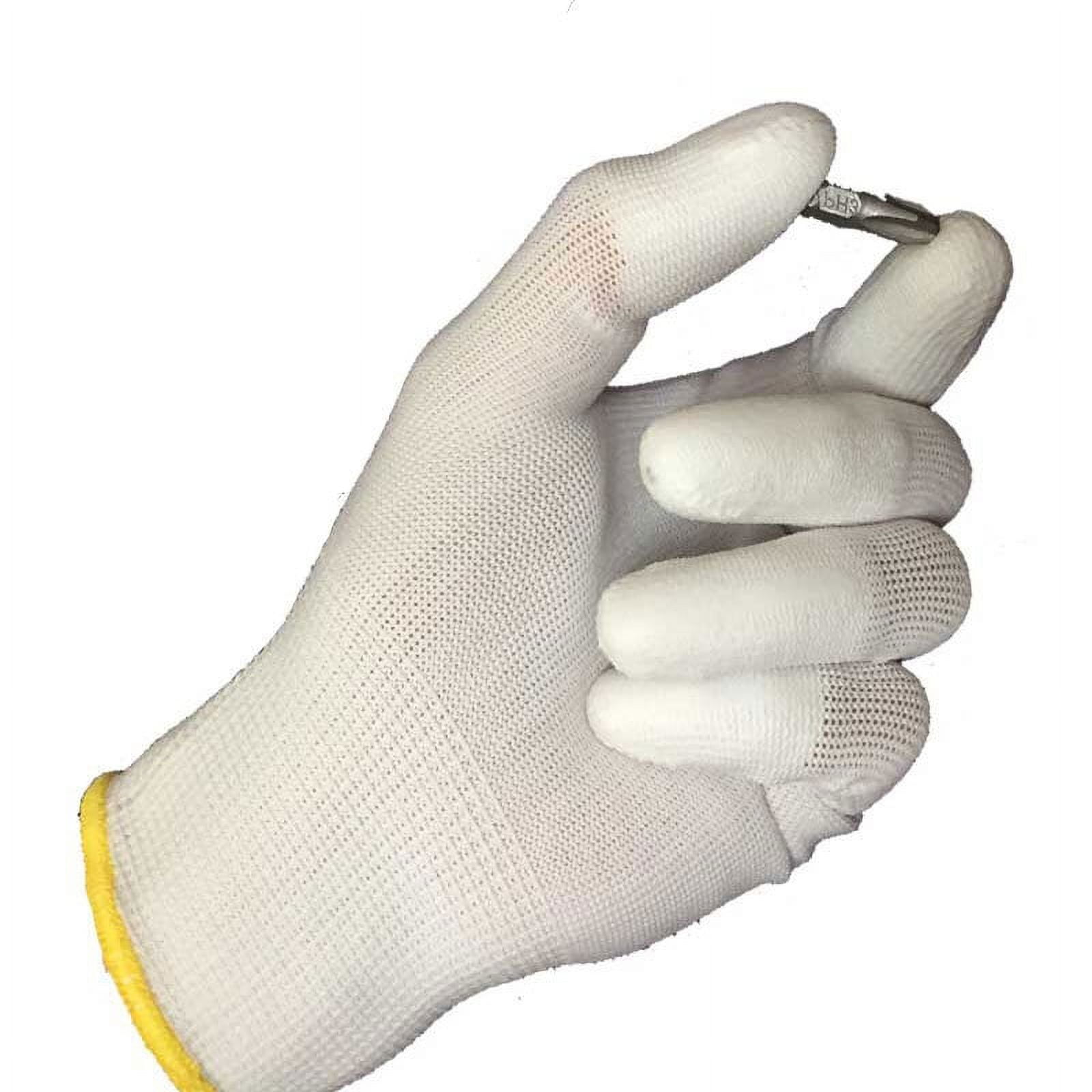 Anti Static Safe Universal White Gloves Electronic Working Gloves PC Computer Antiskid for ...