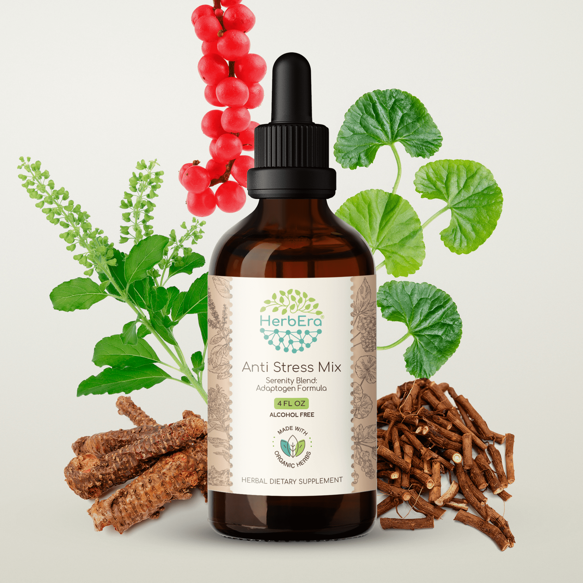 Anti Stress Mix Alcohol-FREE Extract Tincture. Serenity Blend ...