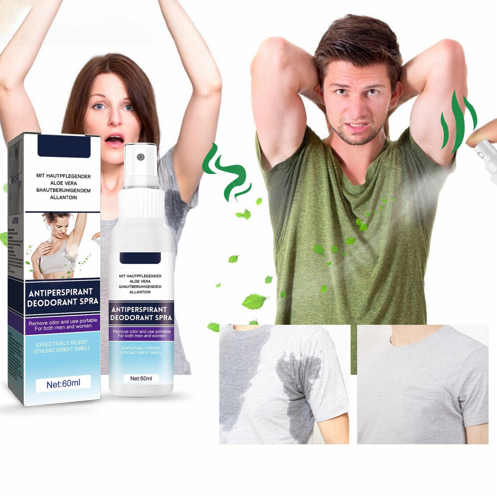 Anti Sweat Spray To Body Odor Armpit Odor Fresh Portable Spray 60ml ...