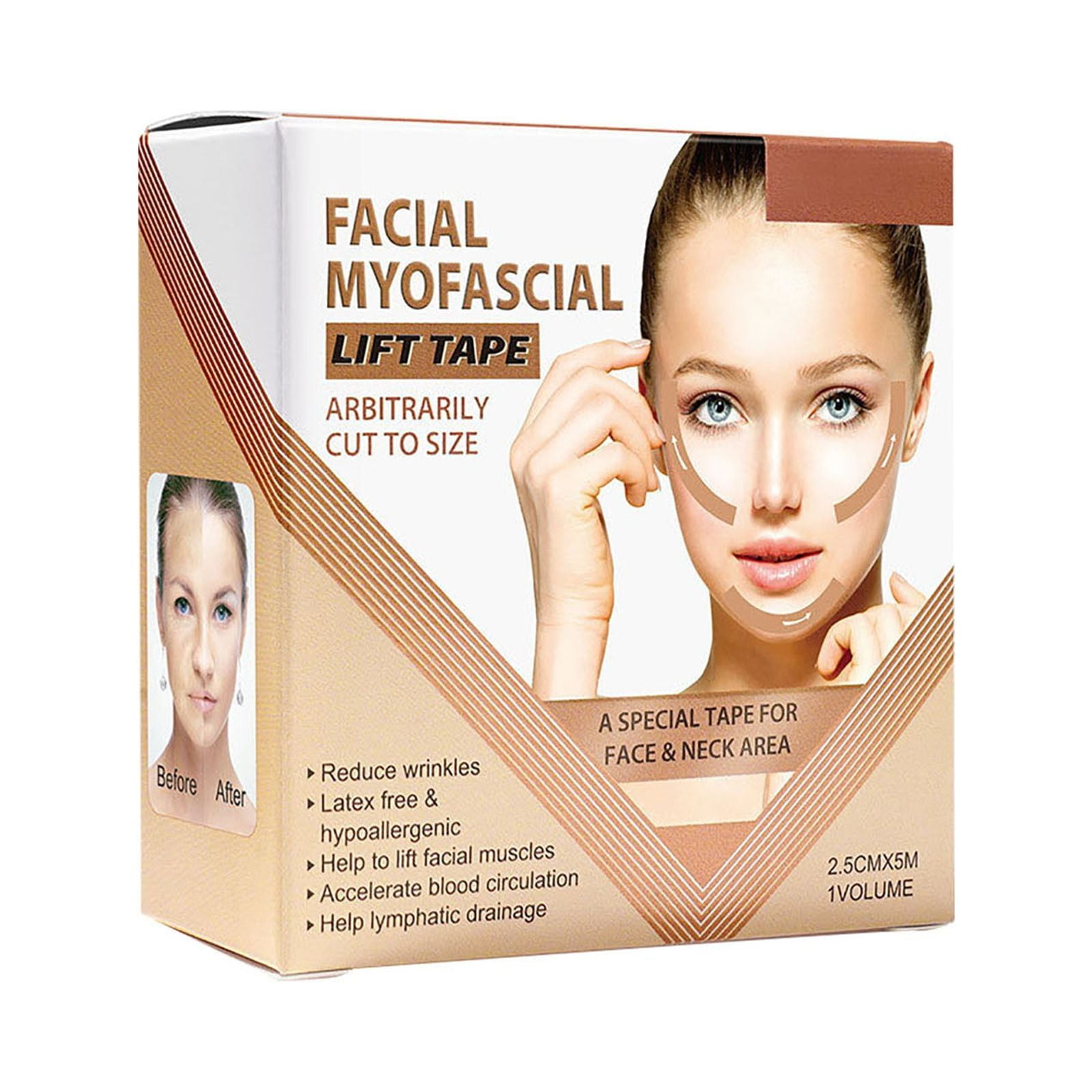 Anti- Tape Facial Shaping Lifting Firming Tape Smoothes Suits for Face ...