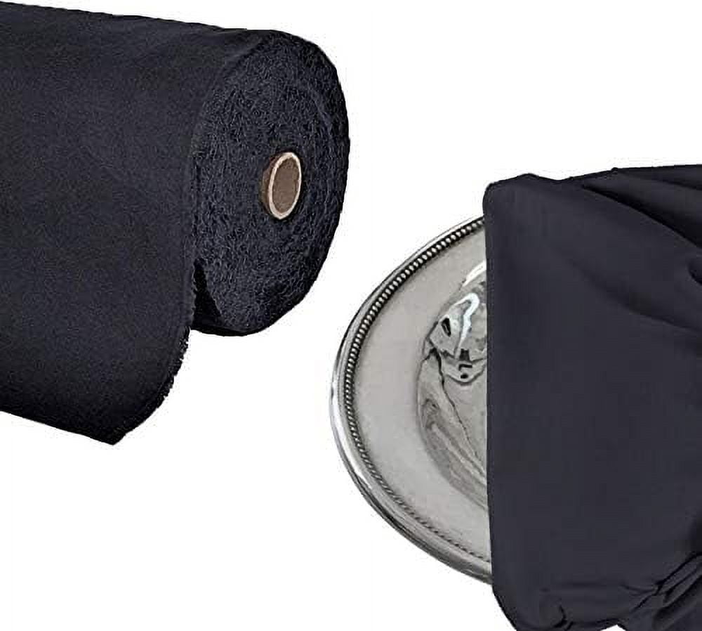 Anti Tarnish Silver Cloth by The Yard (Black) - Walmart.com