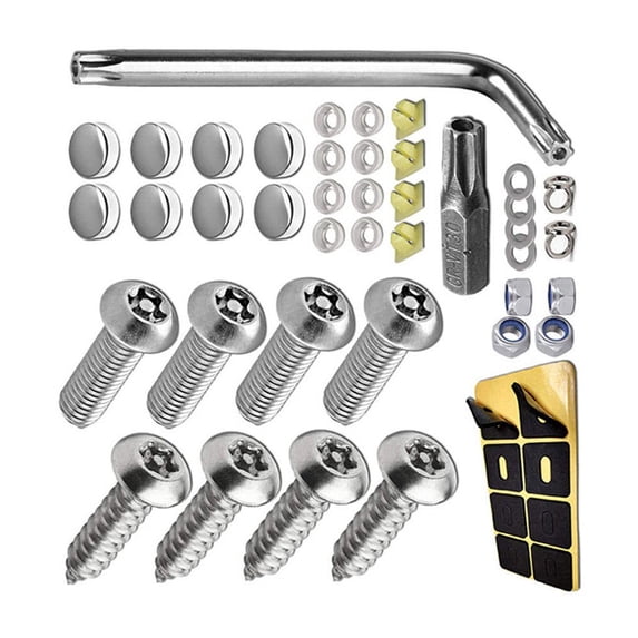Anti Theft Auto Security License Plate Screws Accessories Stainless ...