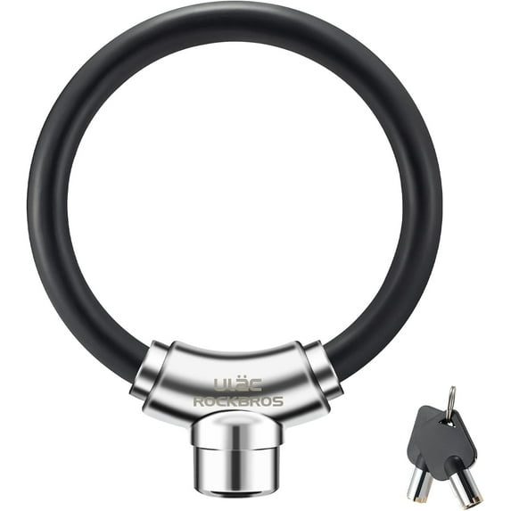 Anti-Theft Bike Cable Lock, Black, Portable, Key Lock, Rustproof ...