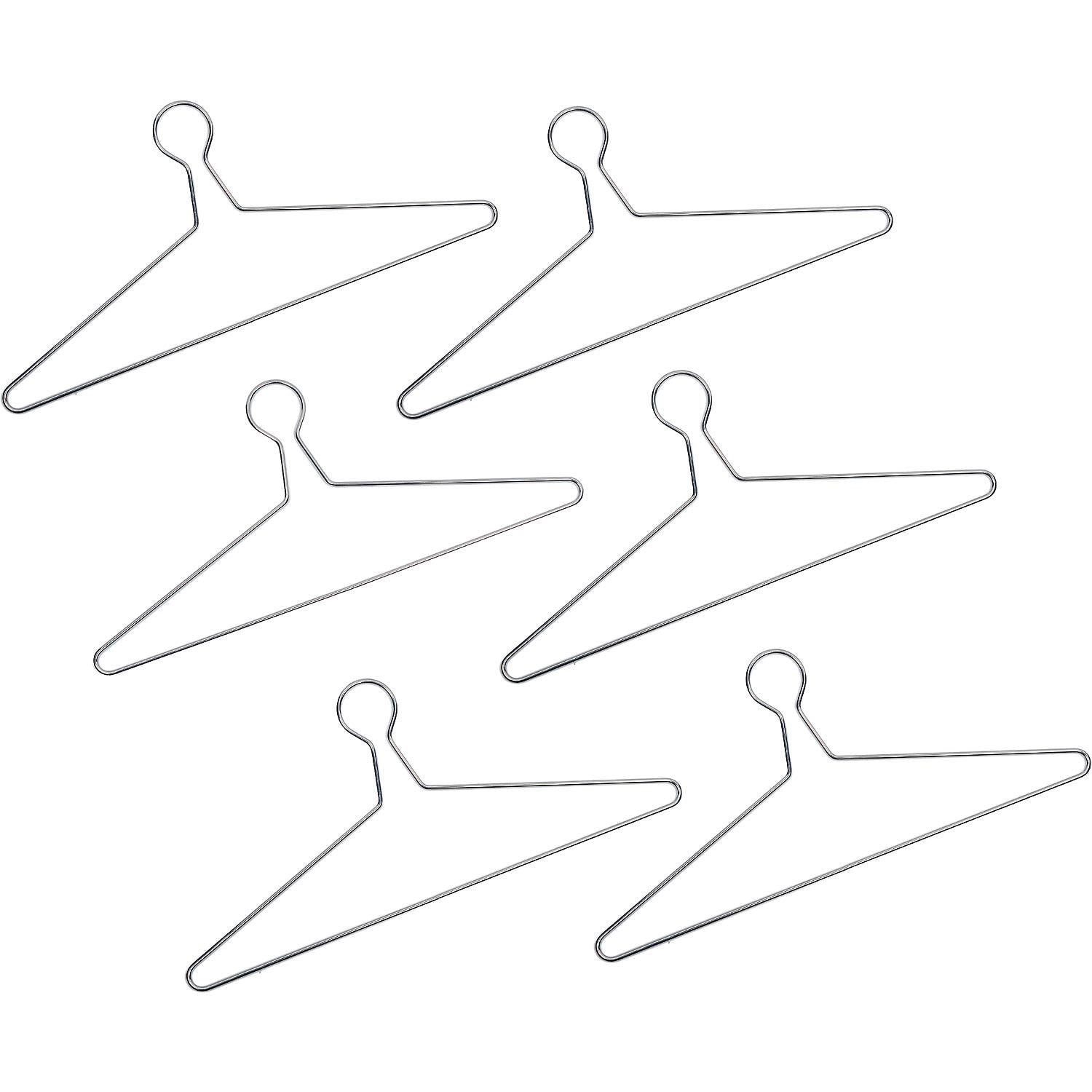 Anti-Theft Closed Loop Coat Hangers, Heavy Duty Chrome, 6/Pk - Walmart.com